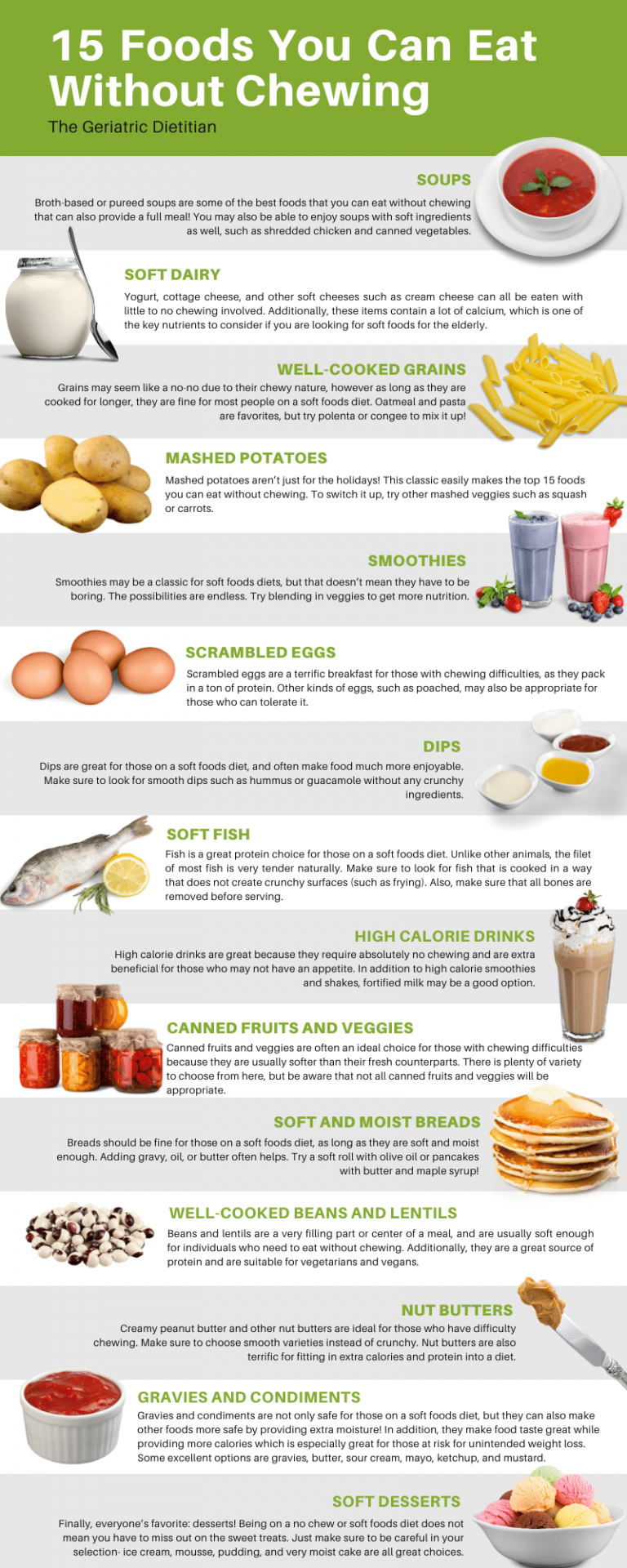 15 Best Foods You Can Eat Without Chewing - The Geriatric Dietitian